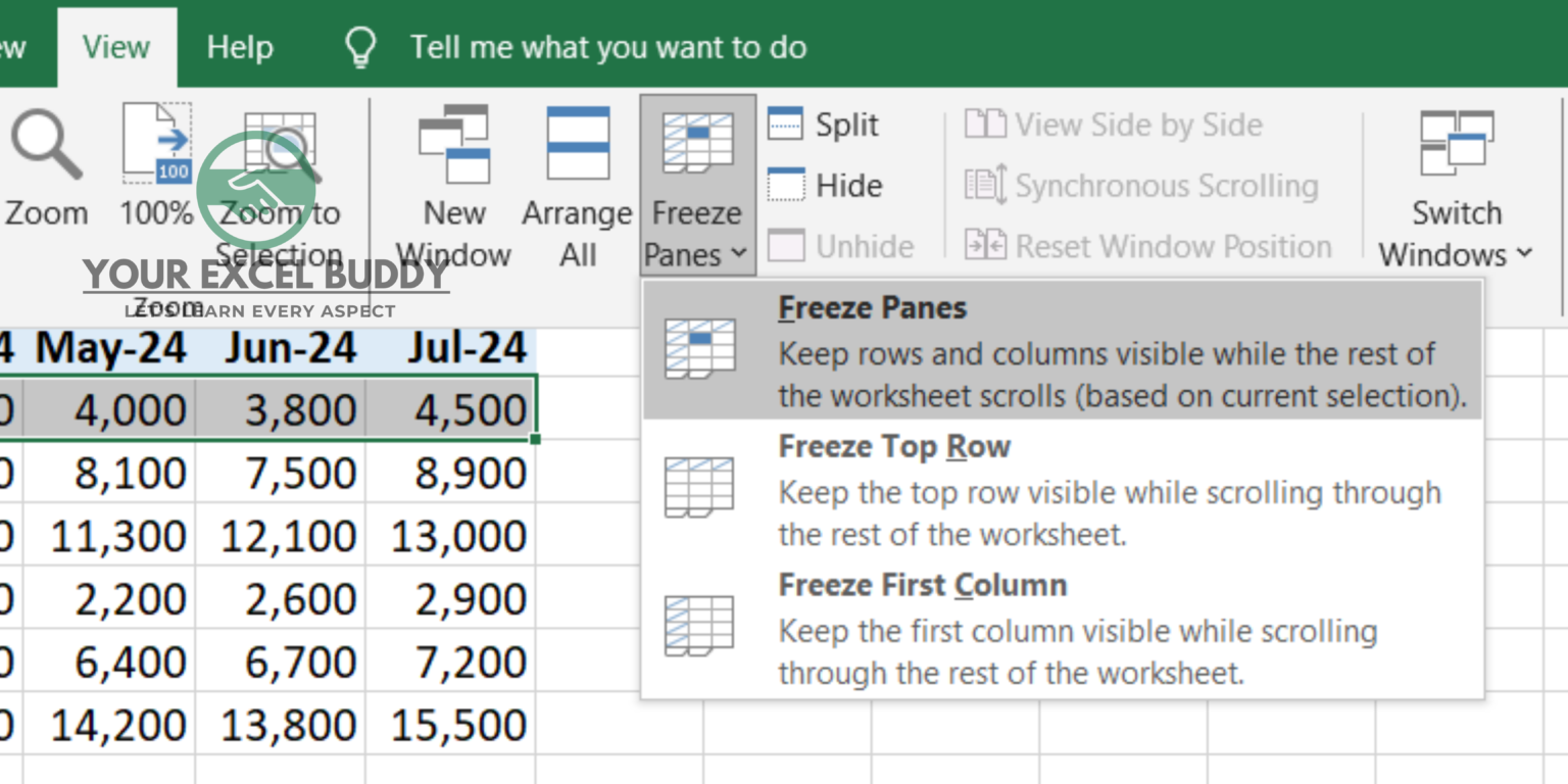 How To Freeze A Row In Excel That Is Not the Top Row: Step-by-Step ...